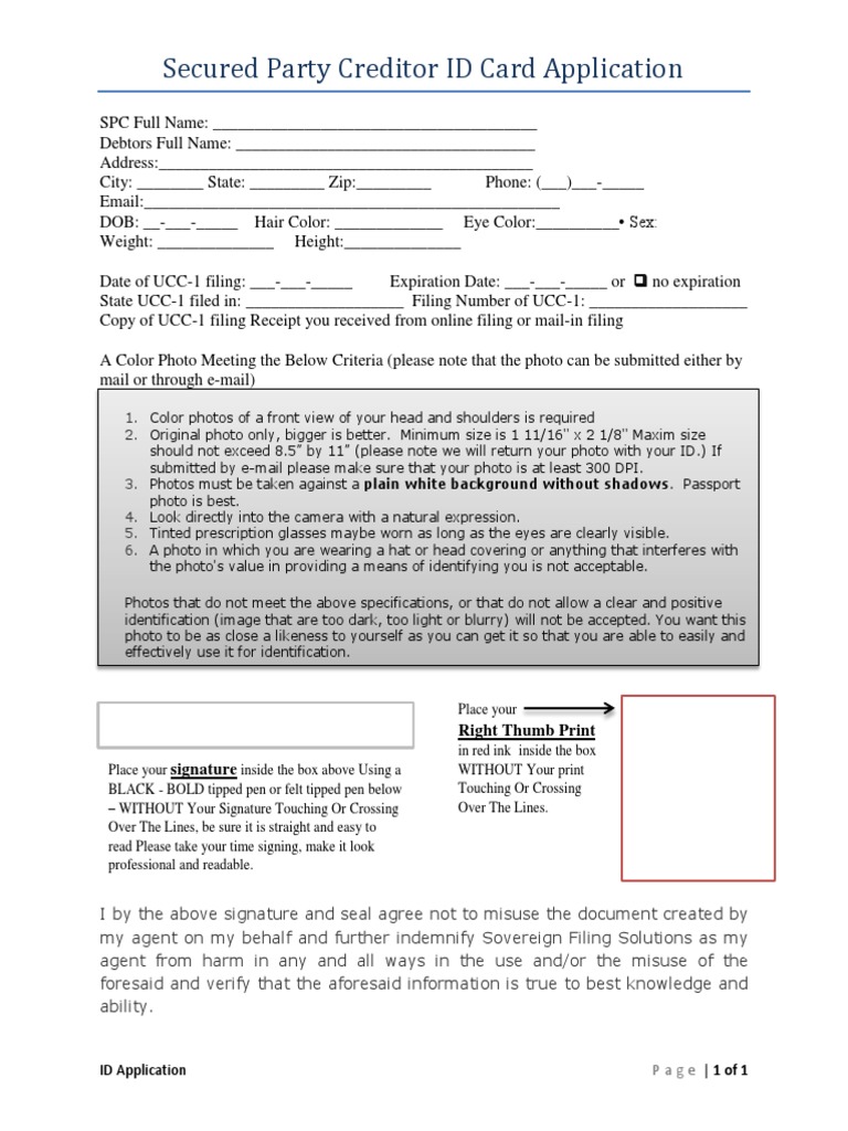 Secure Party Creditor Form | PDF