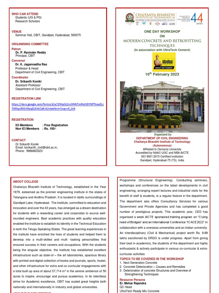 Work_shop_project_mangement_Brochure_CIVIL | PDF