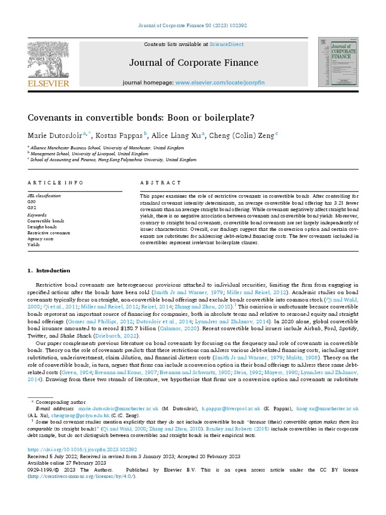 Covenants-in-convertible-bonds--Boon-or-boiler_2023_Journal-of ...