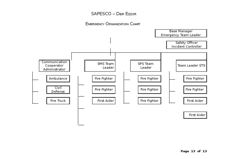 Emergency Organization Chart-Eng | PDF