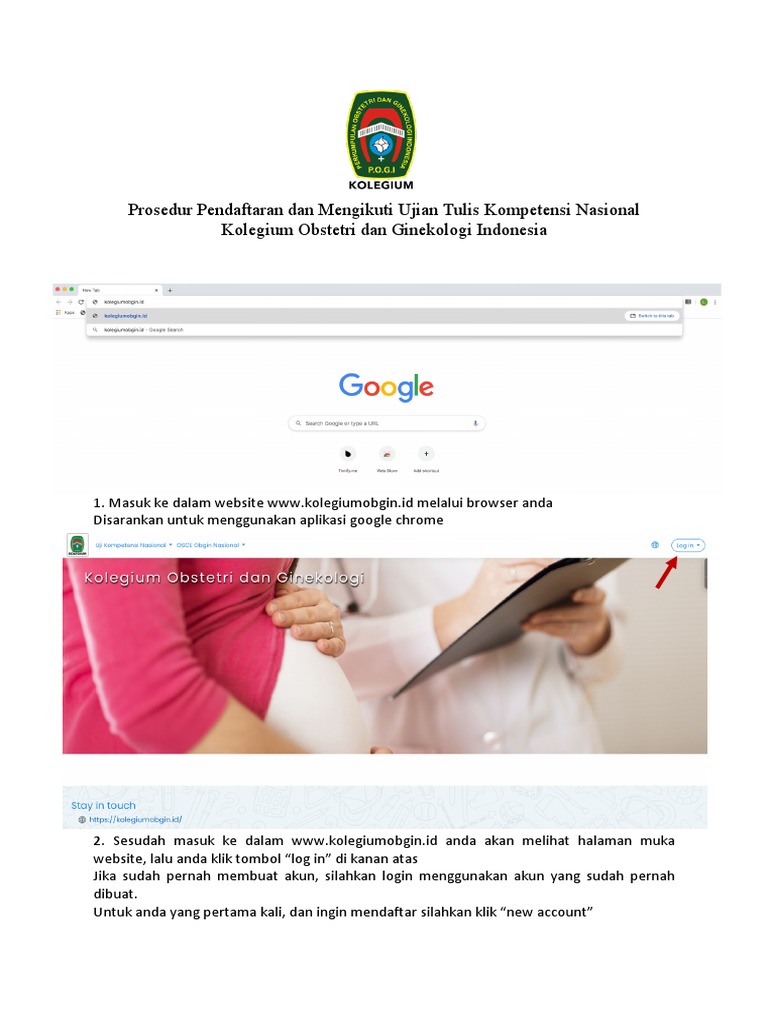 Prosedur Pendaftaran Dan Mengikuti Ujian Di Website Kolegium Obstetri Dan Ginekologi Indonesia ...