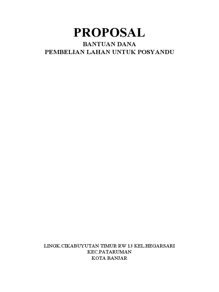 Proposal Pengajuan Lahan | PDF