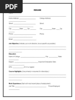 BTech Student Resume Template | PDF
