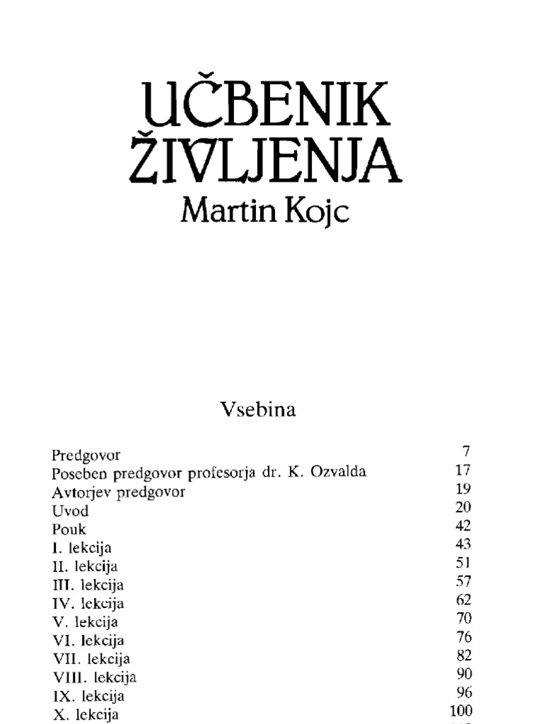 UČBENIK ŽIVLJENJA Martin Kojc | PDF
