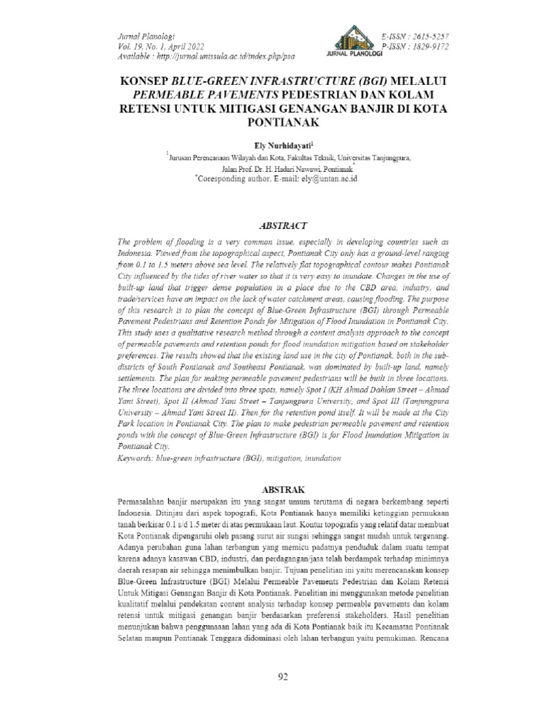 KONSEP BLUE-GREEN INFRASTRUCTURE (BGI) MELALUI PERMEABLE PAVEMENTS ...