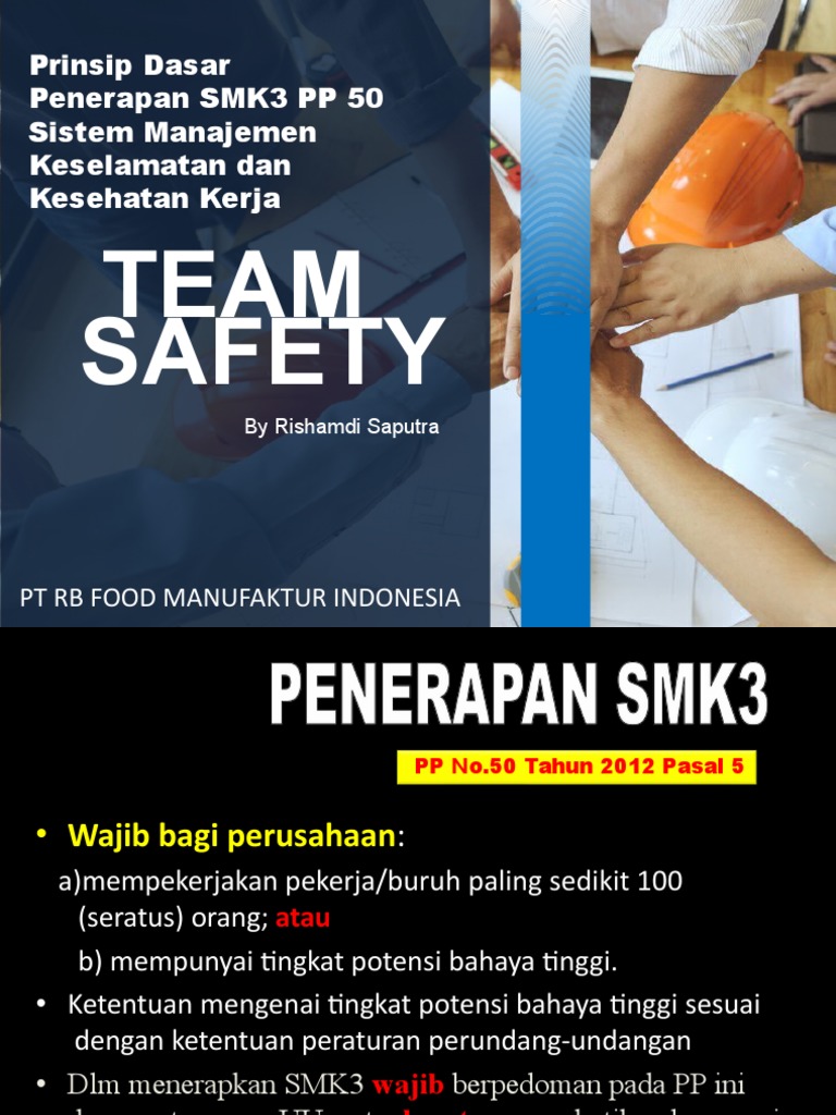 1-Prinsip Dasar Penerapan SMK3 | PDF