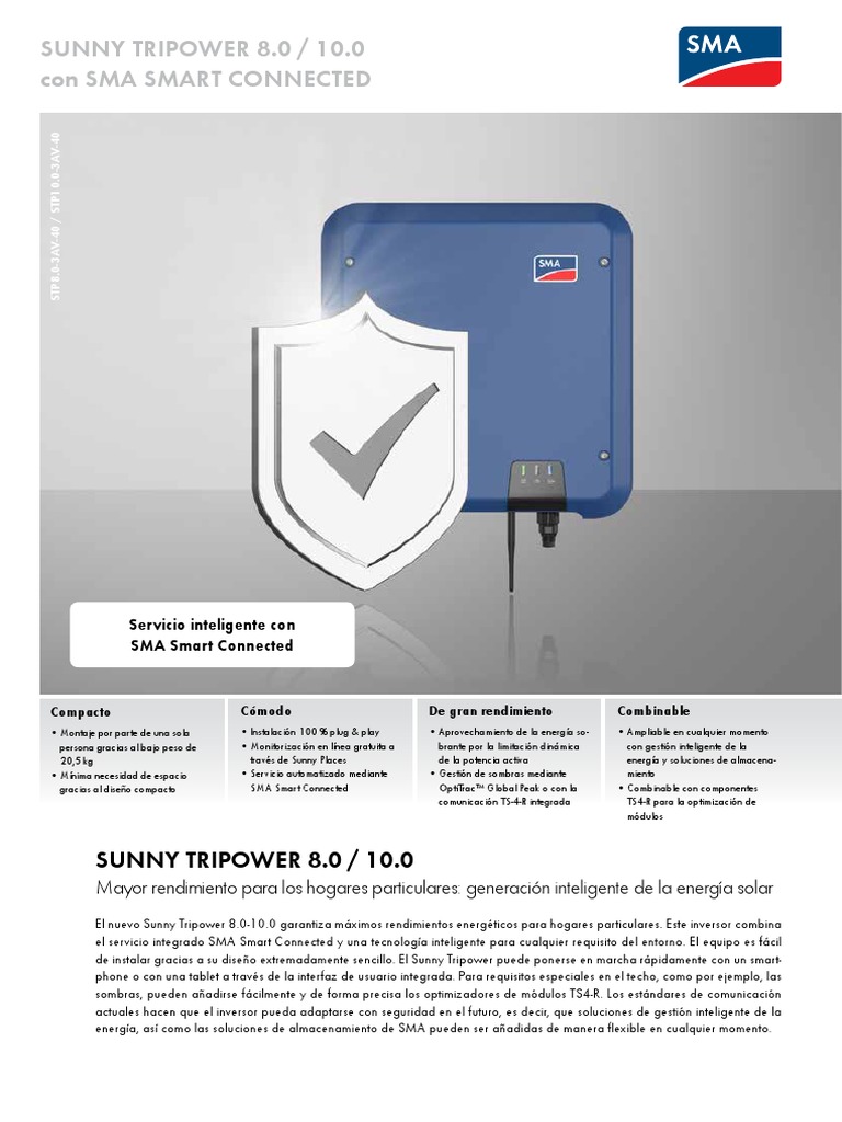 Ficha Técnica Sunny Tripower 8.0-10.0-3AV-40 | PDF