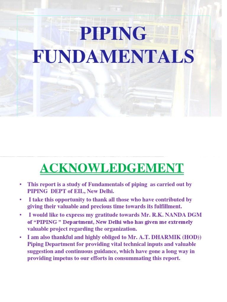 Piping Fundamentals | PDF | Valve | Steel