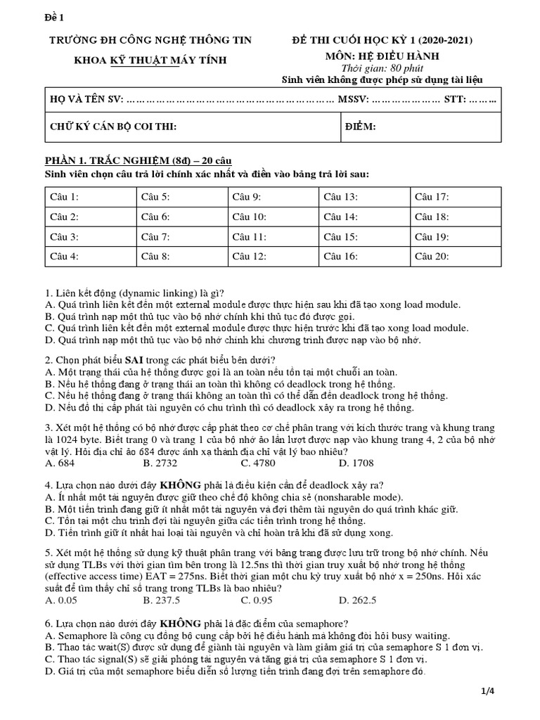 HK1 2020-2021 CK De1 | PDF