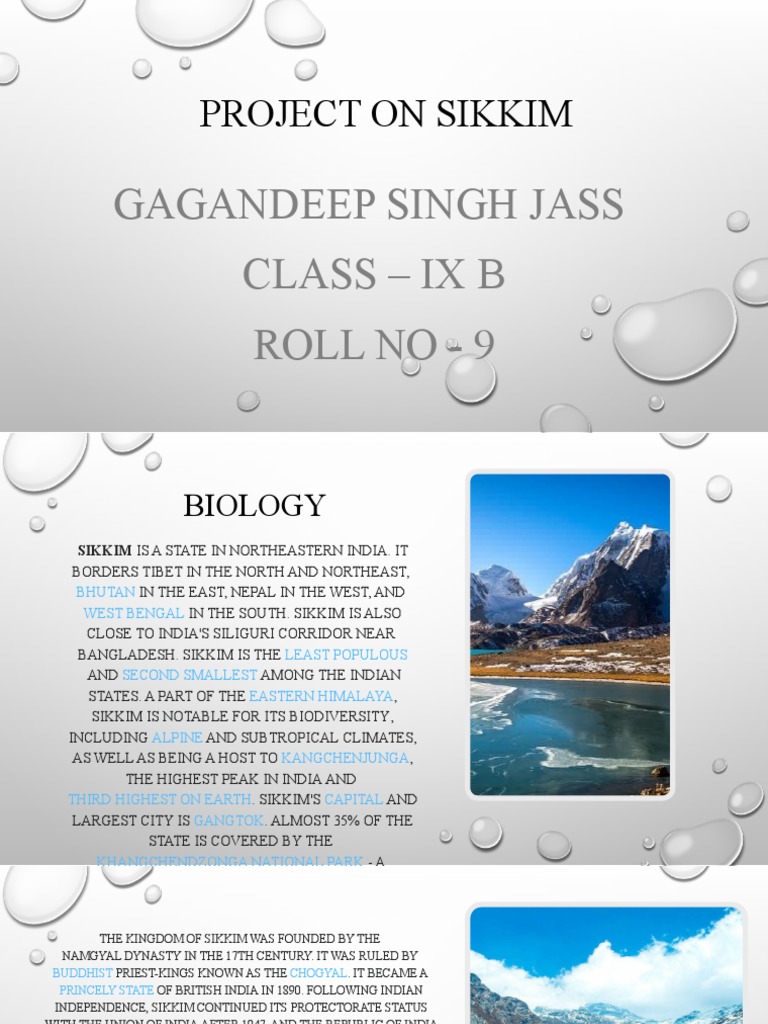 Project On Sikkim | PDF