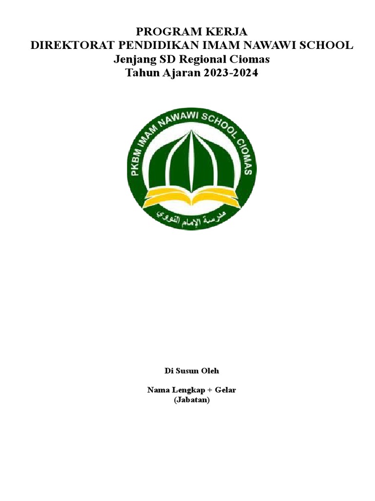 Program Kerja SD Imam Nawawi | PDF