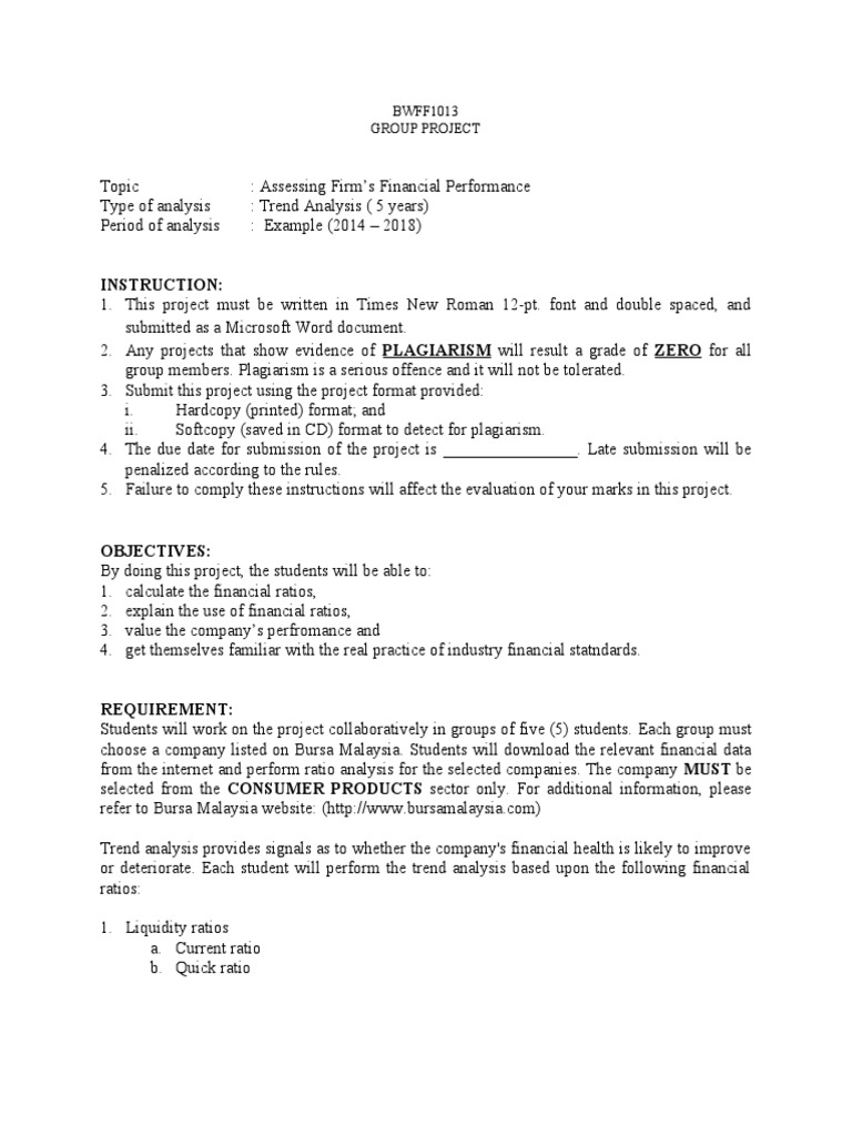 Financial Trend Analysis Project | PDF | Margin (Finance) | Leverage ...