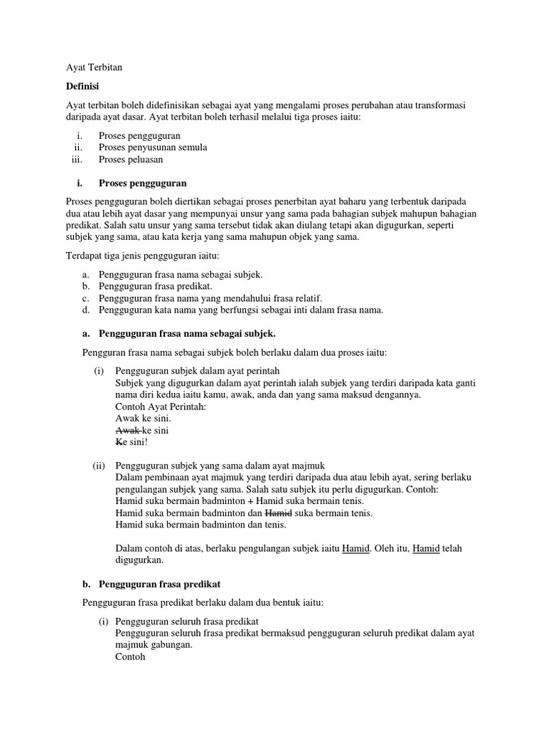 Nota Ayat Terbitan | PDF