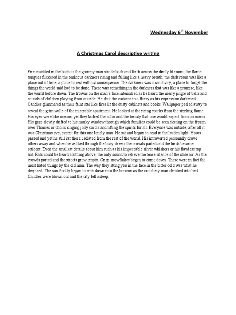 A Christmas Carol: Descriptive Scene Analysis | PDF