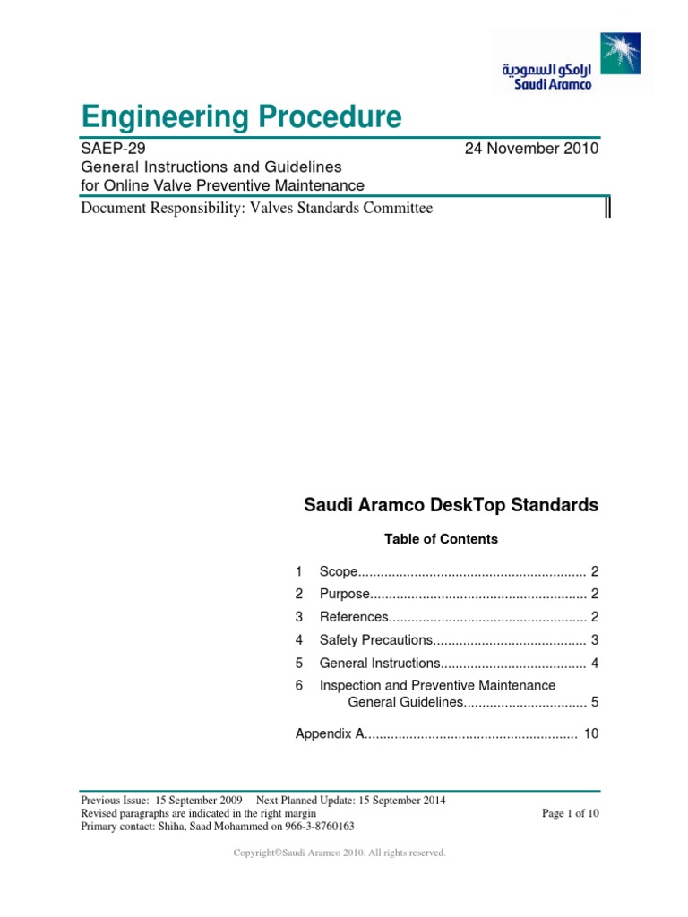 Saep 29 | PDF | Valve | Pipe (Fluid Conveyance)