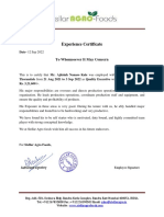 Hotel Manager Experience Certificate | PDF