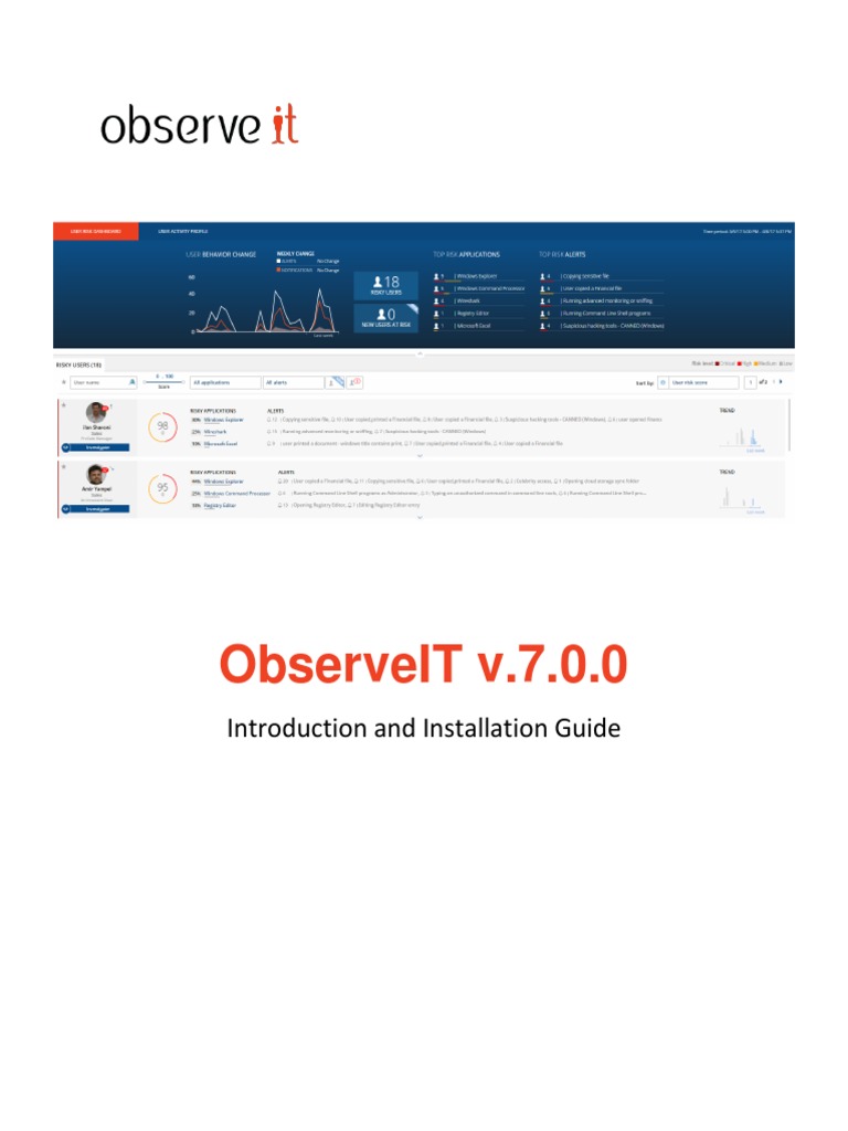 Observeit V.7.0.0: Introduction and Installation Guide | PDF ...