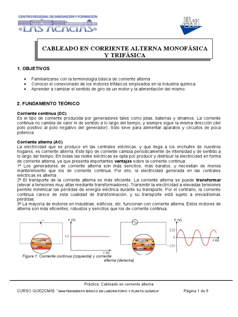 Cableado en Corriente Alterna | PDF | Corriente eléctrica | Corriente ...