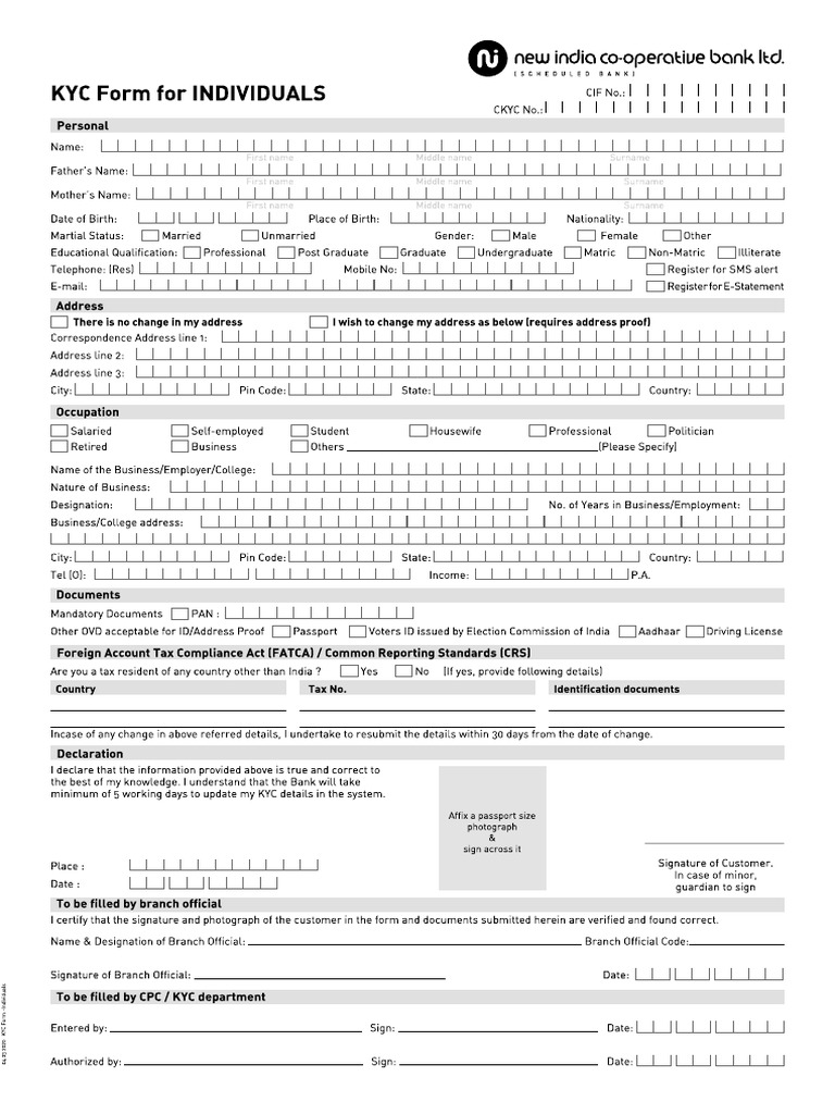 Kyc Individuals | PDF