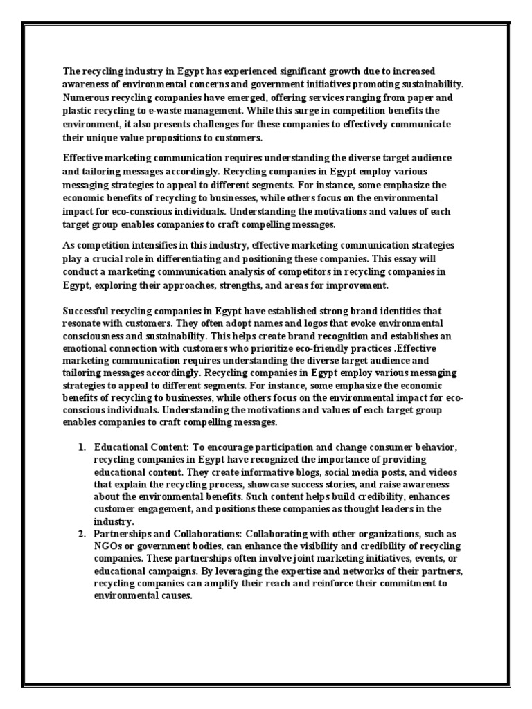 Competitors - Ahmed Refaat | PDF | Business