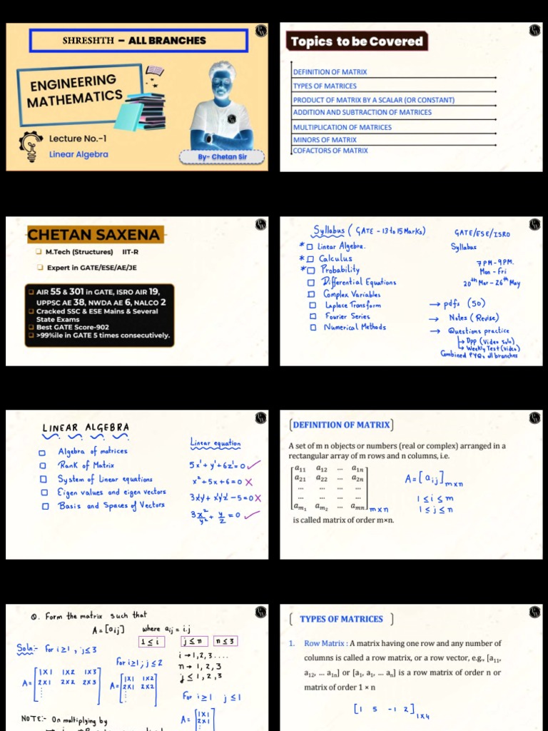 Linear Algebra 1 To 9 PDF Merge-Invert | PDF
