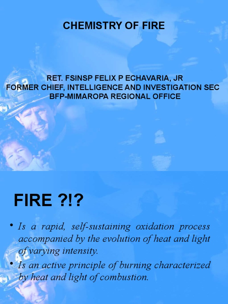 Chemistry of Fire and Its Stages | PDF