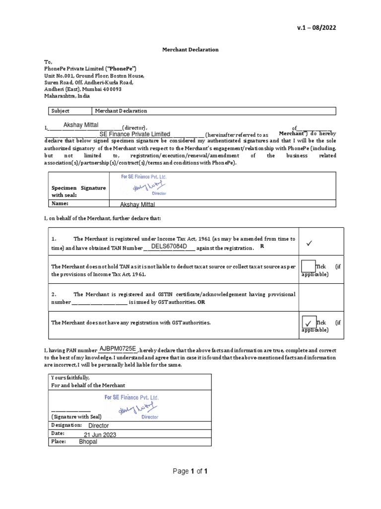 Signed_declaration Form (19) (1) | PDF | Public Law | Public Finance