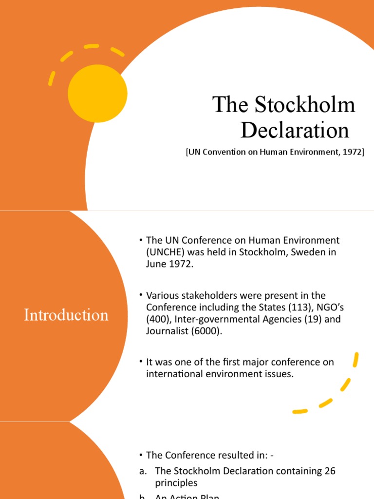 The Stockholm Declaration | PDF | Economies | Economy And The Environment