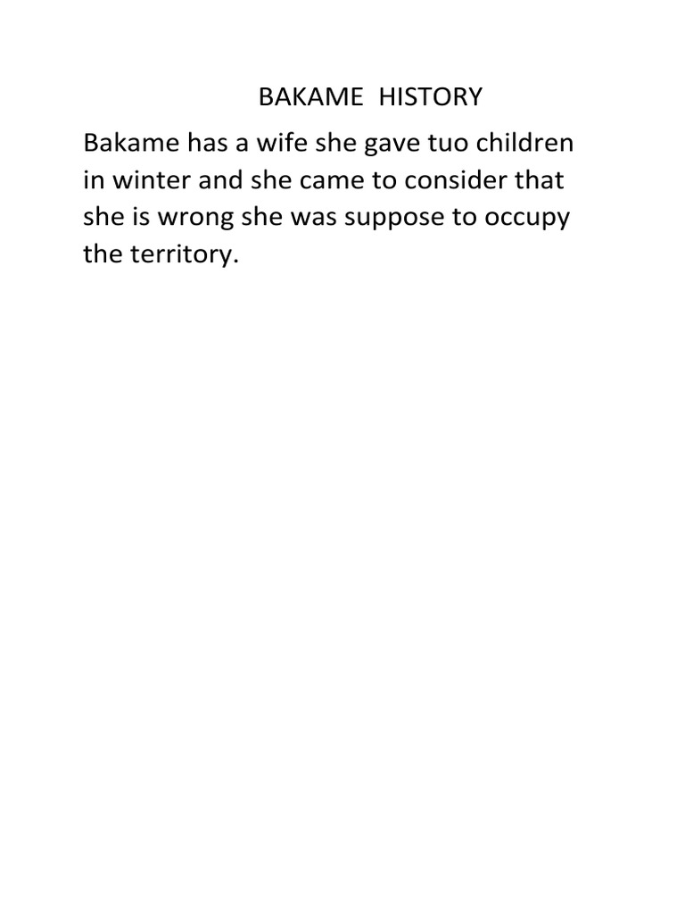 BAKAME | PDF