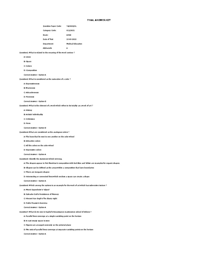 PSC 2 Study Notes | PDF | Cubism | Art Movements