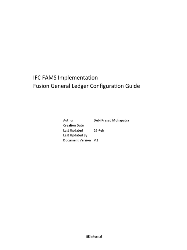 IFC GL STD FUSION CONFIG GUIDE v1.3 | PDF | Business | Data Type