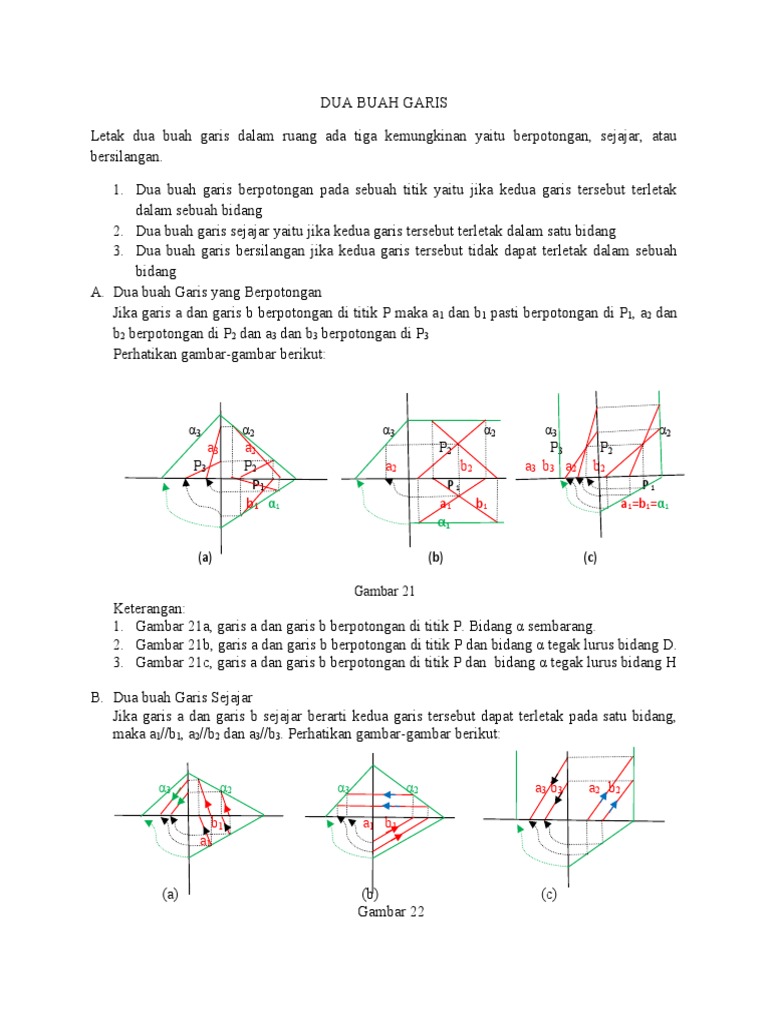 Jenis-jenis Garis dalam Ruang | PDF