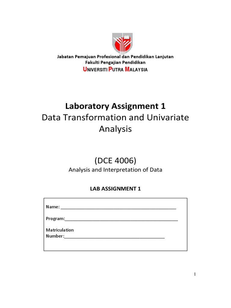 Assignment 1 | PDF | Statistics | Descriptive Statistics