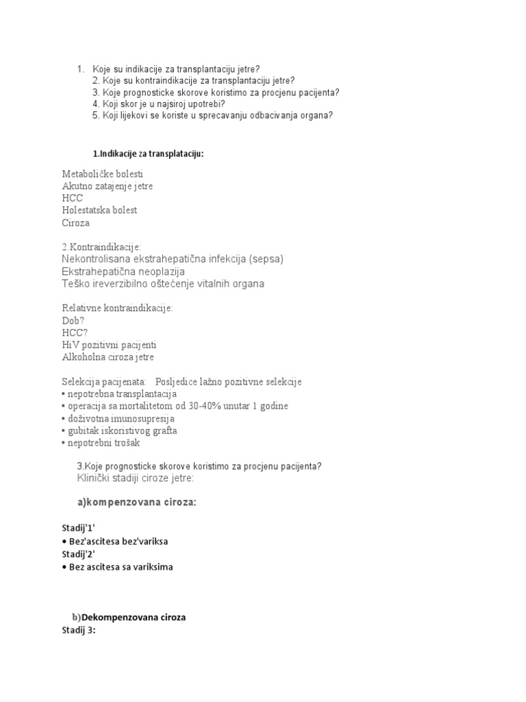 Transplatacija Jetre | PDF