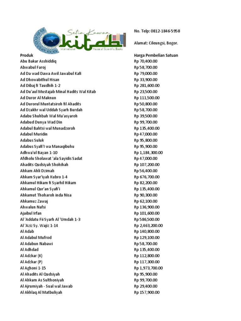 Stok Ready 21, 6, 2023 | PDF | Theocracy | Islamic Branches