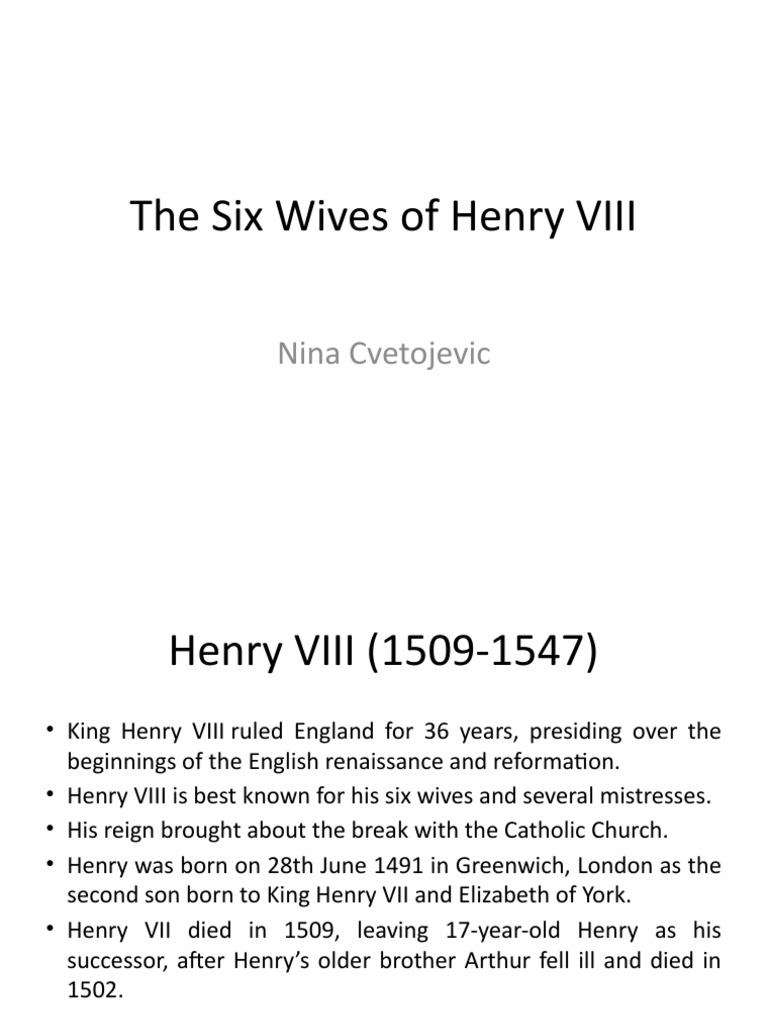 The Six Wives of Henry VIII | PDF | House Of Tudor | English Monarchs