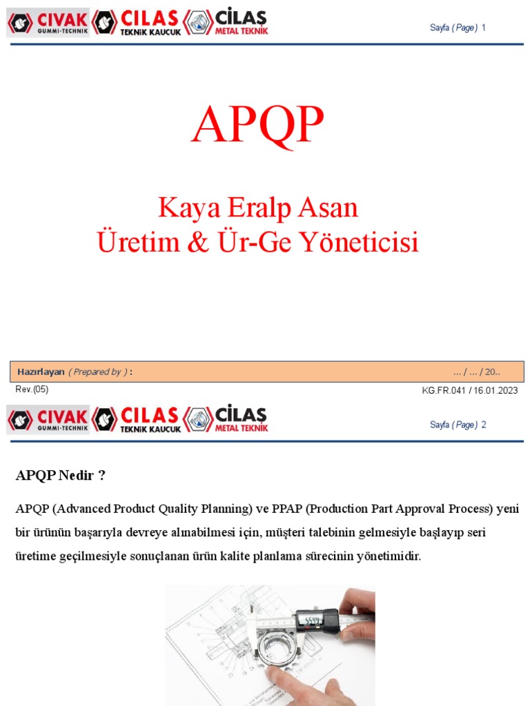 APQP Eğitimi | PDF