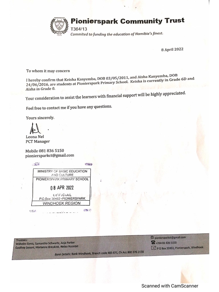 Confirmation Letter | PDF