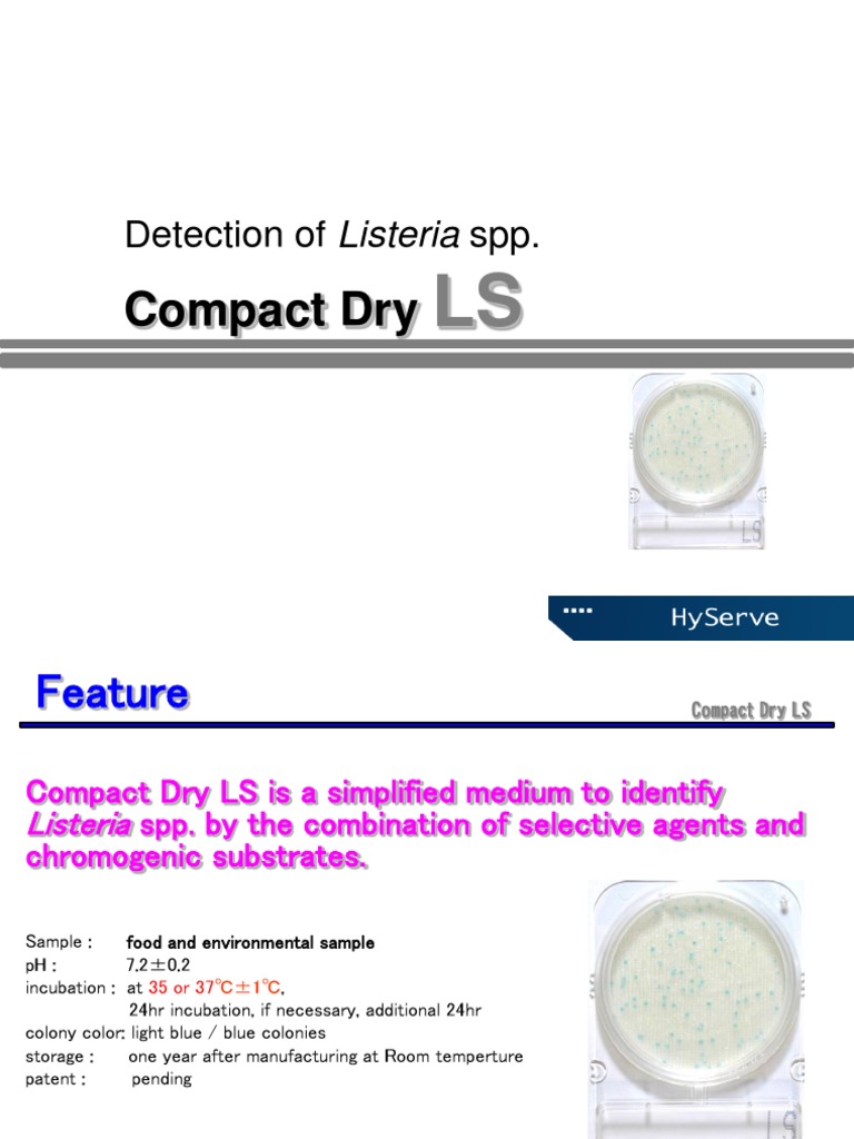 Compact Dry Listeria Presentation 1 | PDF | Foods