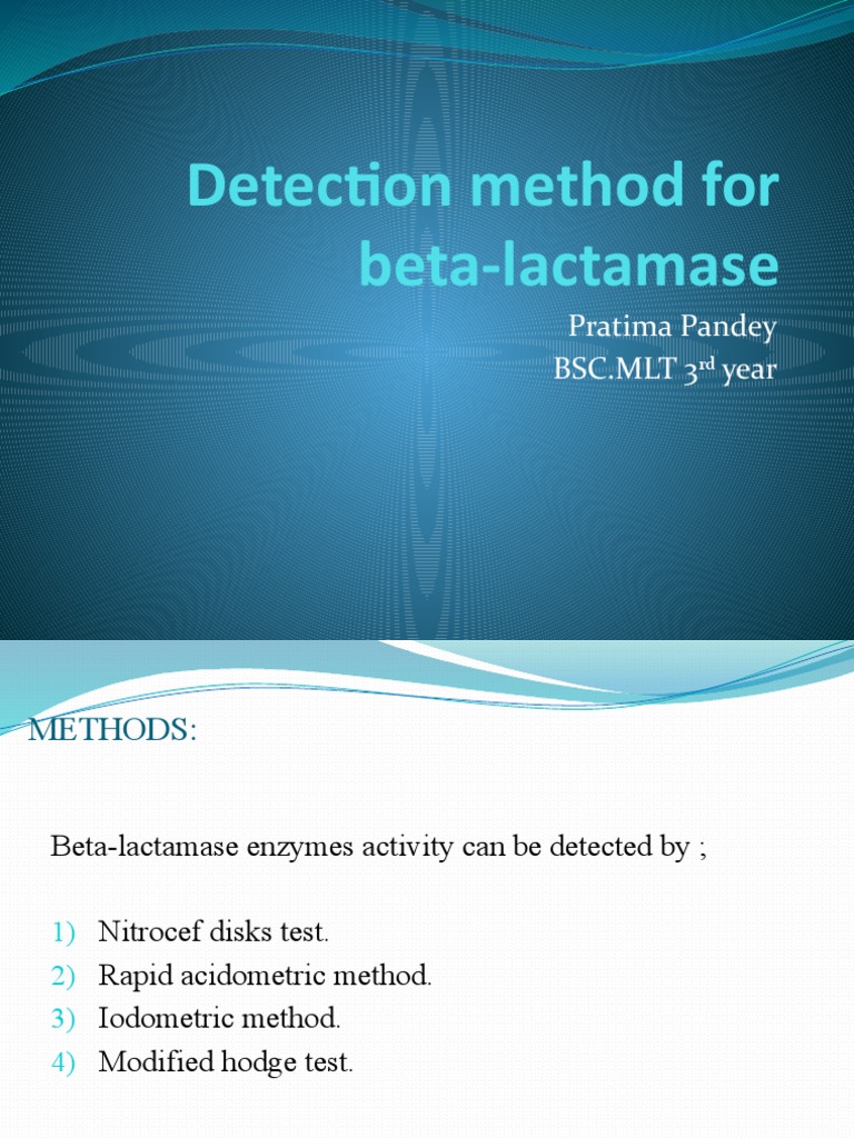 Detection of Beta Lactam | PDF | Beta Lactamase | Chemistry