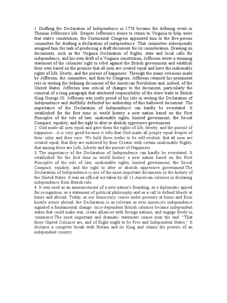 C3 | PDF | United States Declaration Of Independence | Thomas Jefferson
