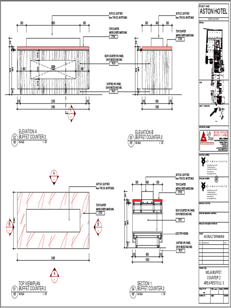 MEJA BUFFET COUNTER 2 AREA RESTO Lt. 3 | PDF
