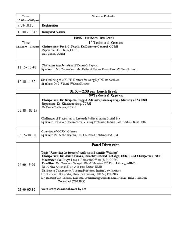 Programme Schedule | PDF