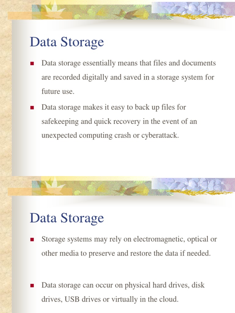 Understanding Data Storage Units | PDF | Random Access Memory ...