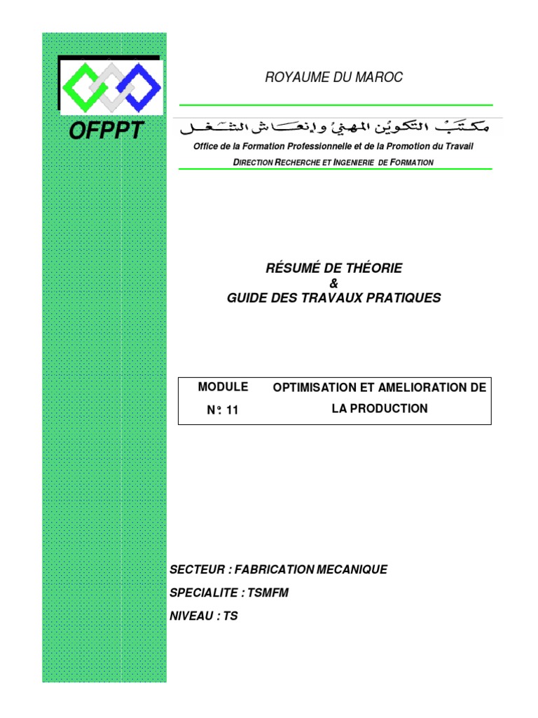 Optimisation Et Amelioration de La productionTSMFM | PDF | Stockage de ...