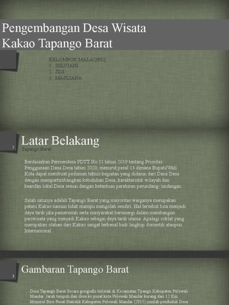 Pariwisata Tapango Barat | PDF