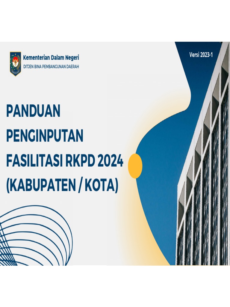 Panduan Fasilitasi RKPD 2024 Kabupaten/Kota | PDF | Bisnis | Komputer