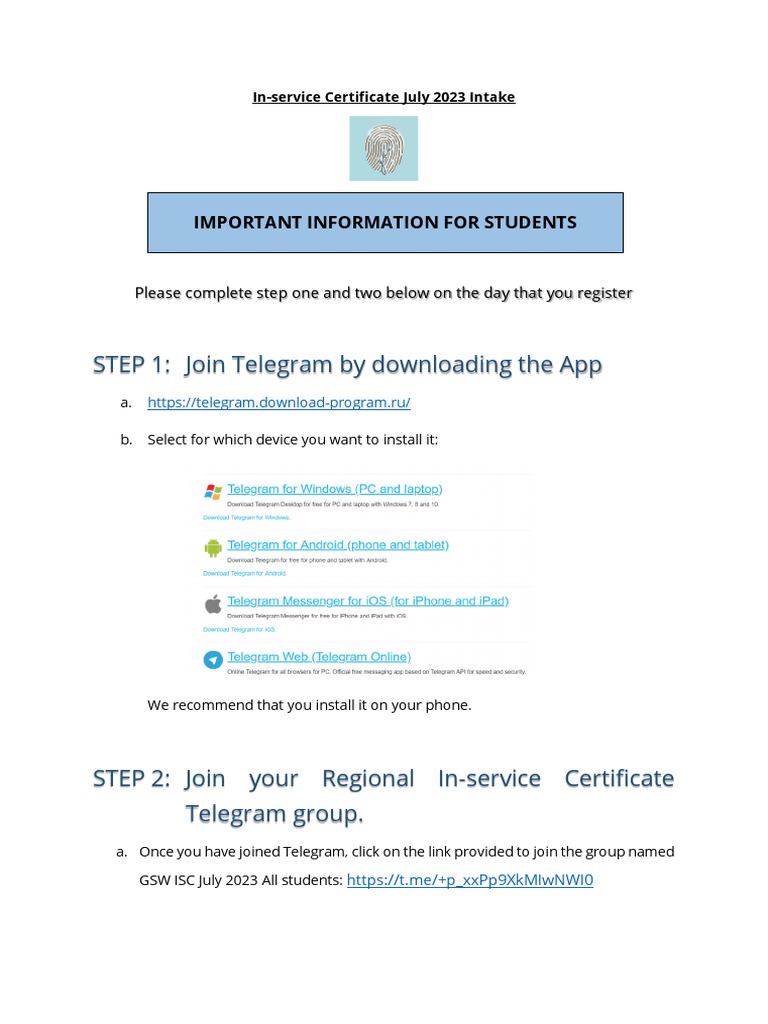 GSW ISC July 2023 Student Information Letter | PDF
