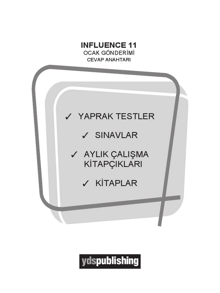 Influence 11 Ocak 2022-2023 Answer Key | PDF | Linguistics | Grammar