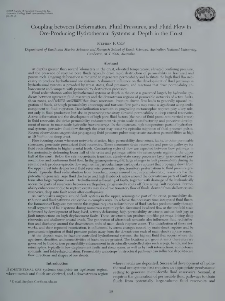 3 Cox-Coupling Between Deformation, Fluid Pressures, and Fluid Flow in ... 3 Cox-Coupling Between Deformation, Fluid Pressures, and Fluid Flow in ...